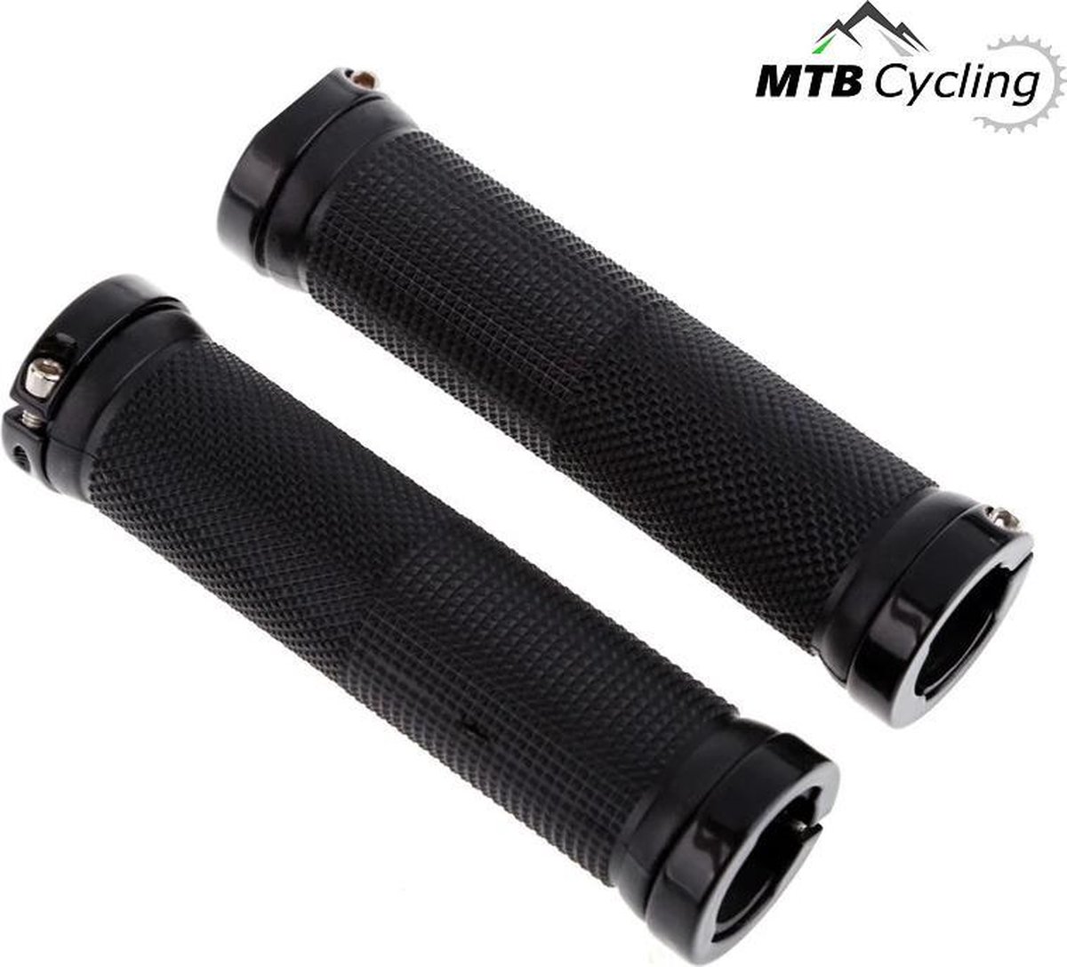 MTB handvatten 130mm strong GRIP - met lock bevestiging - Zwart | bol.com