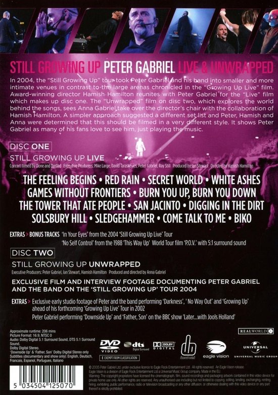 Still Growing Up: Live and Unwrapped, Peter Gabriel | Muziek | bol