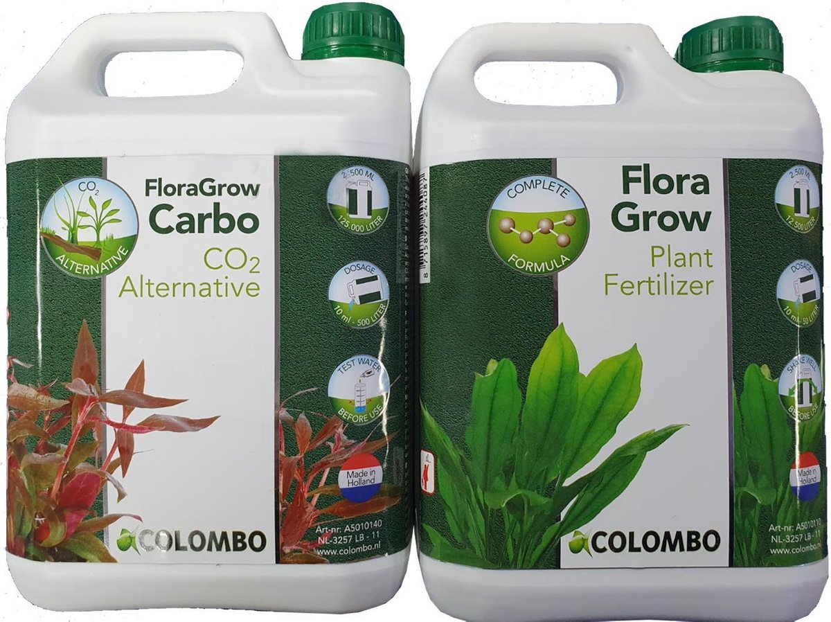 Colombo Floragrow Fertilizer 2500 ml + Floragrow Carbo 2500ml (CO2 en ...