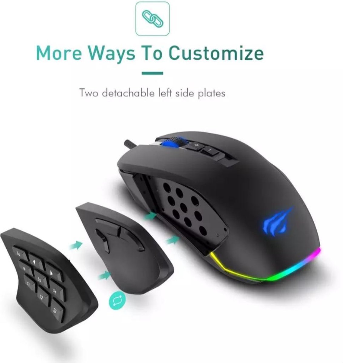 Havit Gaming Muis + Muismat - Computer - Optische - Game Muis Met Draad ...