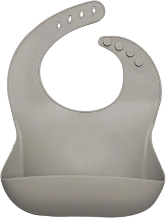 Siliconen Slabber – Licht Grijs | bol