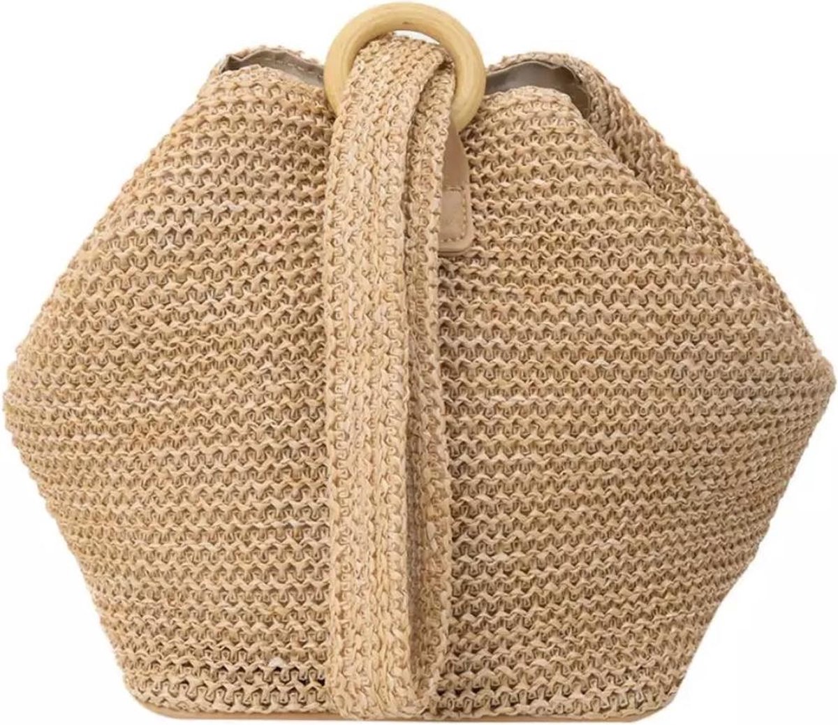 Rieten Handtas - Rieten Schoudertas - Bohemiam Look Ibiza Stijl - Rotan ...