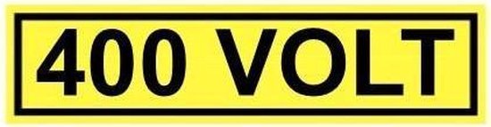 400 volt sticker 60 x 15 mm | bol.com