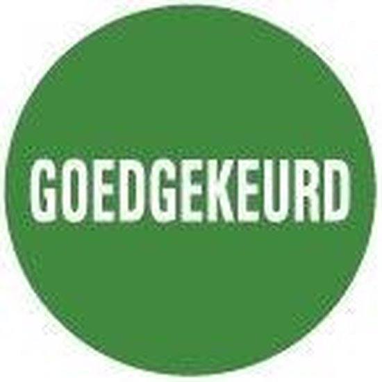 Goedgekeurd controlesticker, op vel 30 mm - 18 per kaart | bol