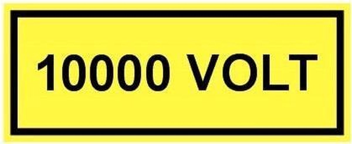 10000 volt sticker 250 x 100 mm | bol.com