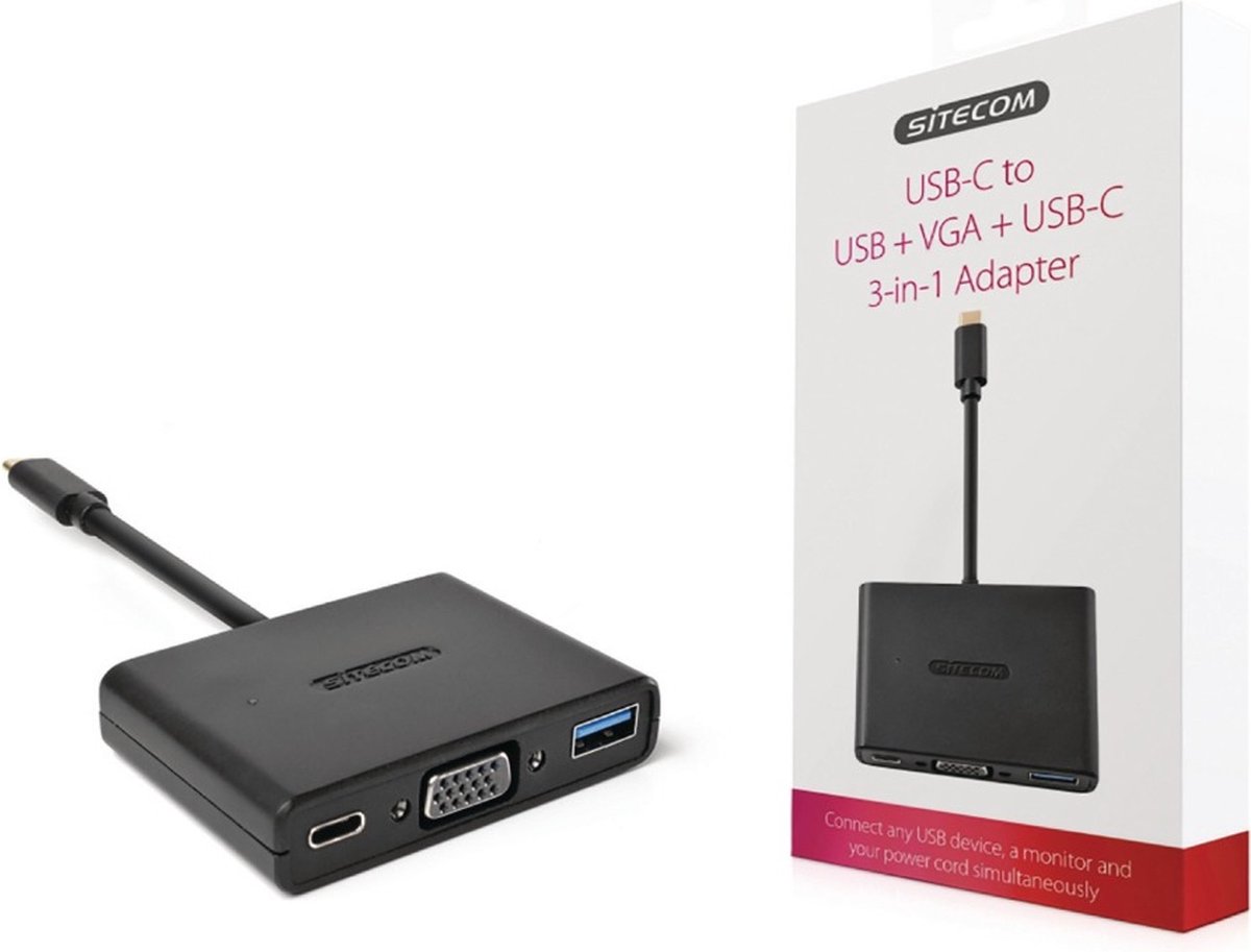 USB-C to USB + VGA + USB-C Combo | bol.com