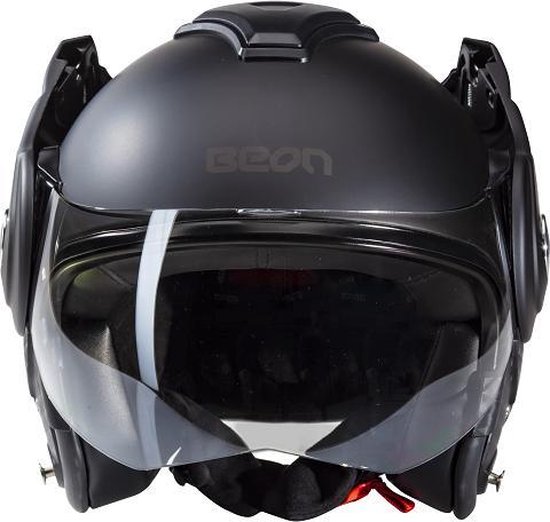Casque Beon B702 System Casque Scooter Casque Moto Noir Mat - Taille M ...