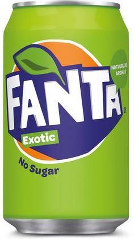 Fanta Exotic Zero, Frisdrank, 0,33 l, Blik (pak 24 x 330 milliliter) | bol