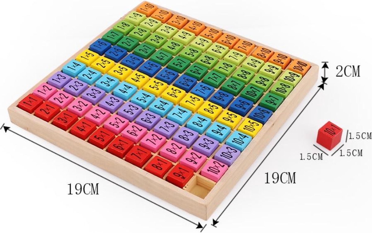 Houten Reken Tafels Spel - 1 tot 10 Tafels Leren - Rekentafels Oefenen ...