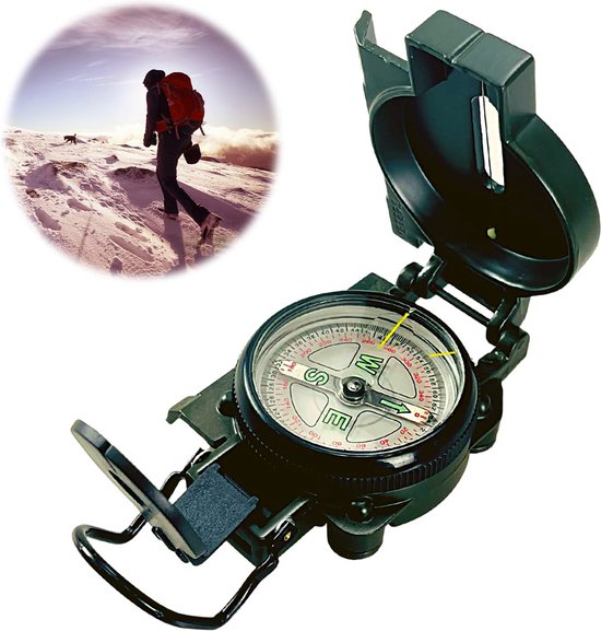 YONO Survival Kompas - Metaal - Inklapbaar - Zwart | bol