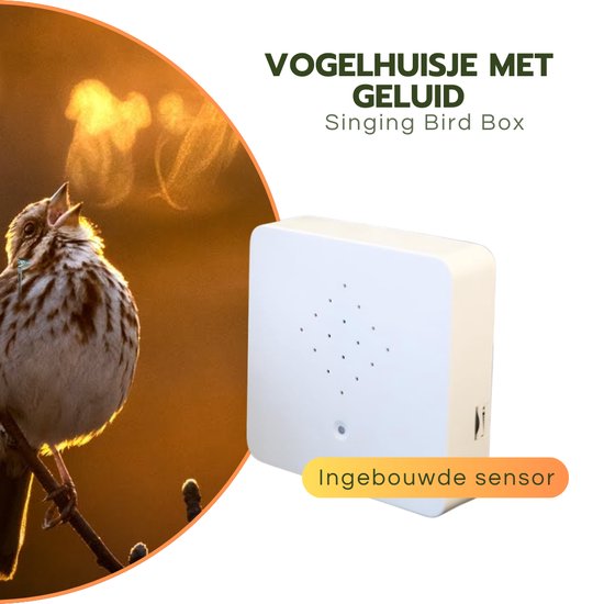 MONDUO Vogelhuisje met Geluid - Incl. 3 Batterijen - Zwitscherbox ...
