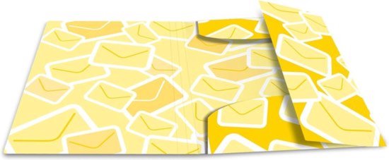 Postmap DIN A4 Geel - Set van 3 Stevige Kunststof Opbergmap - Voor ...