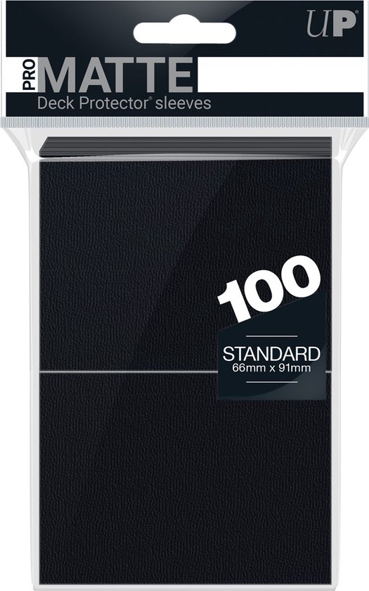 100 Standard Pro-Matte Deck Protector Sleeves (Zwart) | Games | bol