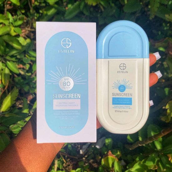 Estelin Sunscreen SPF80 - Hydraterend & Onzichtbaar - Met Hyaluronzuur ...