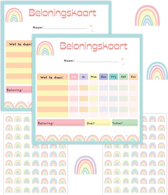 Weekplanner Kind met Stickers – Beloningssysteem & Huiswerkplanner | bol