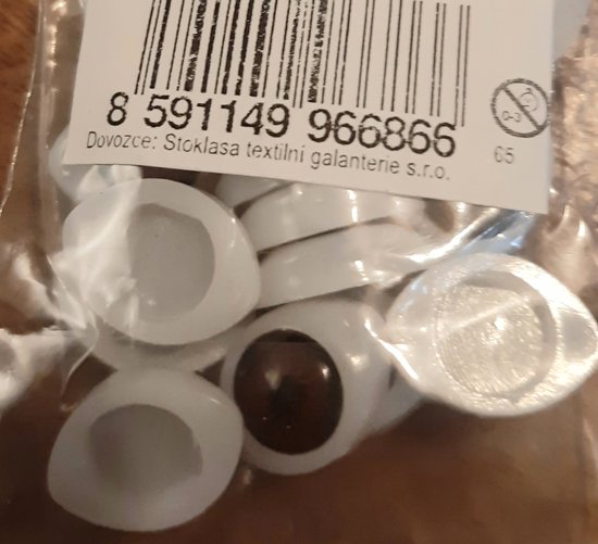 4 levensechte plastic ovale poppenogen - oogjes met iris bruin - 12 x ...