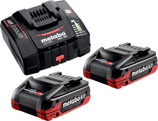 Metabo basisset 2x LiHDX accupack 18 V 4.0 Ah accu ( 2x 624974000 ...