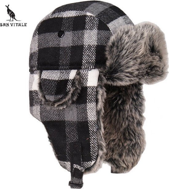 San Vitale® - Piloten muts - Winter muts - Met Oorkleppen - Unisex ...