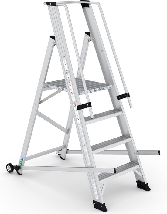 Wixor opvouwbare magazijntrap | 4 Treden | Opvouwbaar | Bordestrap ...