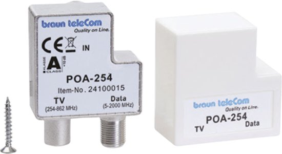 Braun POA-254 Ziggo opdruk TV/ Data splitter (F/ IEC) | bol