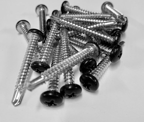 Zelfborende schroef 4,8 x 38 met zwarte kop - Volière bouw - Kooien ...