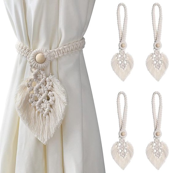 Gordijnhouders - 4 Stuks - Gordijn Embrasse Haak - Gordijnkoorden ...