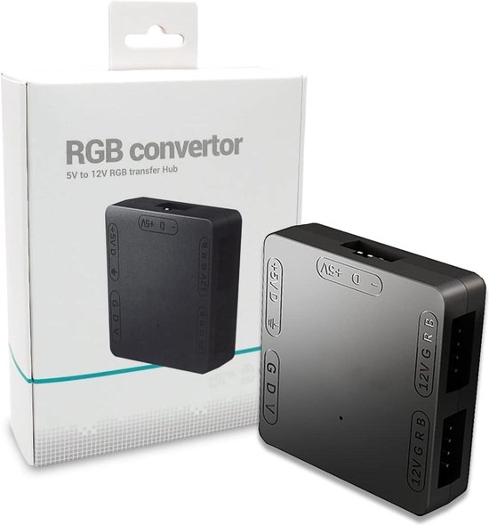 Converter 5V ADD-RGB naar 12V RGB Transfer Hub - Moederbord - 4-pins ...