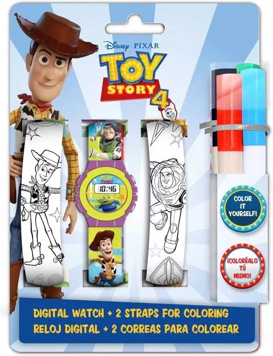 Disney Pixar Toy Story Digitaal Horloge met inkleurbare bandjes ...
