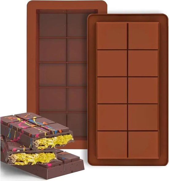 Dubai chocolade mal - Chocolade vorm reep - Diepe chocoladevorm ...