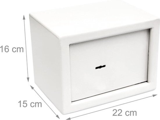 Stalen massieve mini kluis 17 x 23 x 17 cm - Geldkluis met sleutels ...