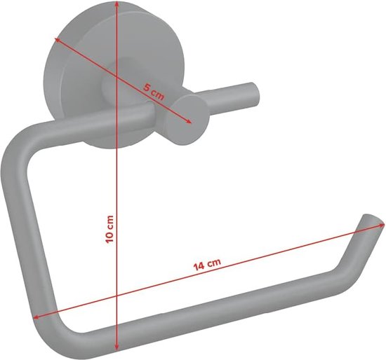 PolkaHome Toiletrolhouder, mat zwart - Wc-rolhouder Zonder Deksel voor ...
