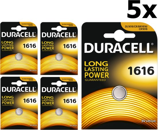 Duracell CR1616 lithium batterij - 5 stuks | bol