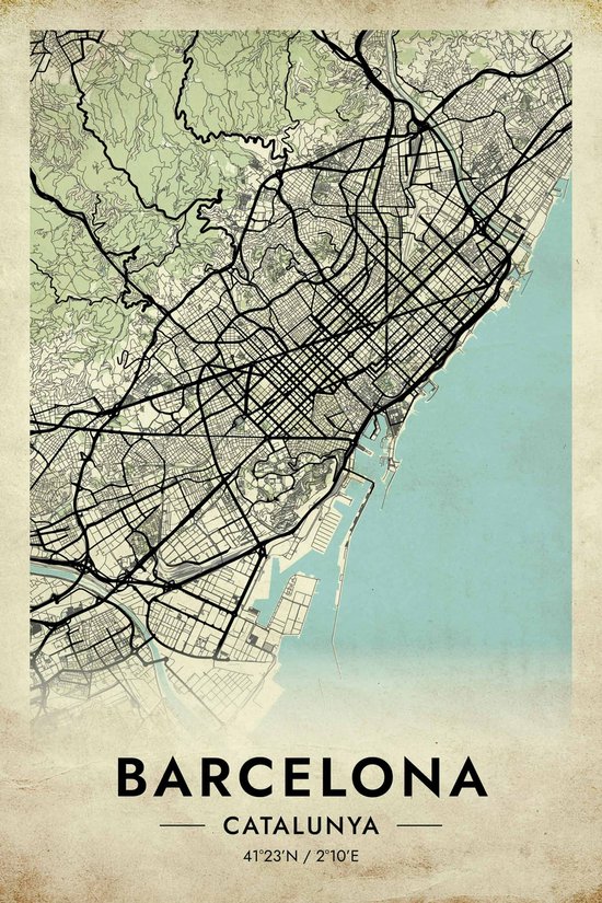 Barcelona Poster | Catalunya Poster | Vintage Poster | Stad Poster | Retro Poster |... | bol