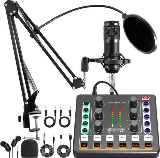 DD Podcast Starterset - Podcast Set -Podcast Studio - 41x24x8cm - Zwart ...