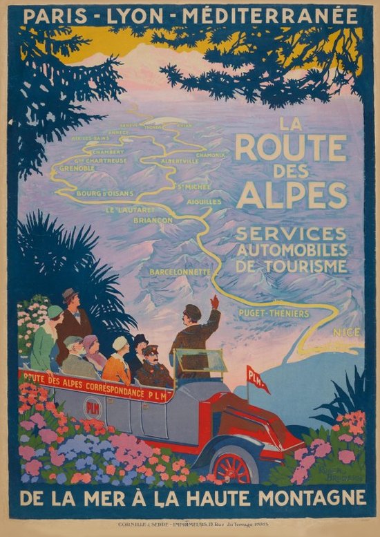 Puzzle Grafika Roger Broders - La Route des Alpes, 1920 - 500 pièces. | bol