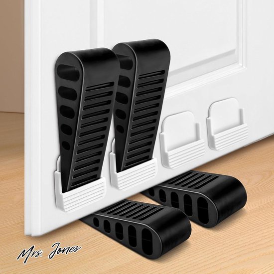 Mrs. Jones GlasFlength deurstopper deurwig rubber zwart antislip zware ...