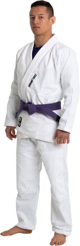 Ground Force BJJ Gi Pak Basic V2 - Wit - Inclusief witte band - A2L | bol