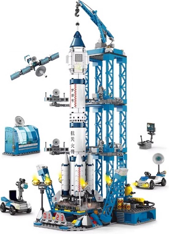 bricksNblocks ® bouwblokjes raketbasis ruimtestation | compatible met ...