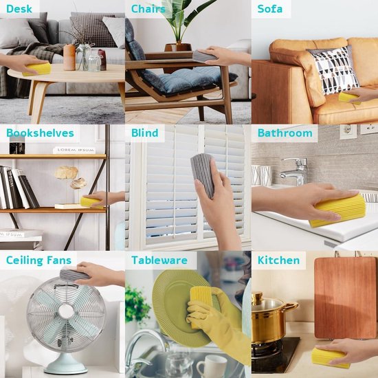 Magic Dust Cleaning Sponge - Pack of 4 - Reusable Dusters for Blinds ...