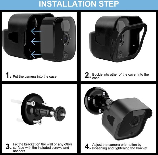 360° Rotatable Adjustable Weatherproof Wall Mount Case for Blink Camera ...