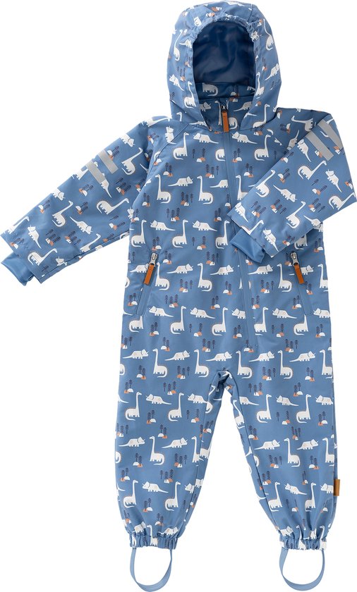 Fresk Regenpak voor Kind - Blauw Dino - 1 jaar - Opvouwbaar met ...