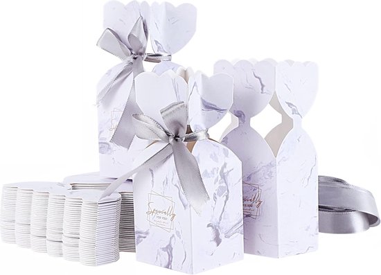 50 stuks papieren snoepdozen kleine geschenkverpakkingen -Mori huwelijksgunstdozen... | bol
