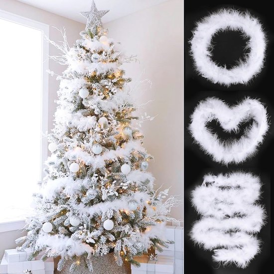 Witte Kerstslinger 3 Stuks - 2 Meter Lang - Perfect voor Kerstdecoratie ...