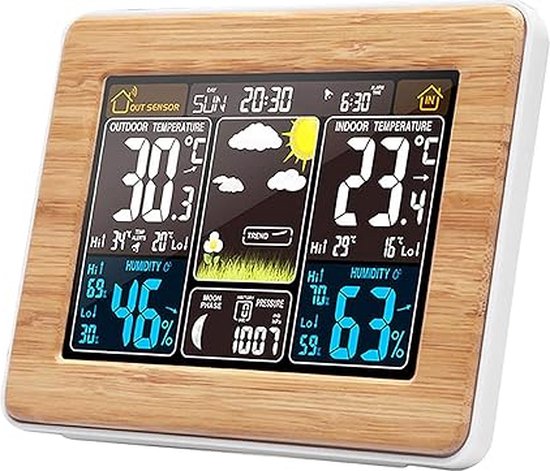 Weerstation Binnen en Buiten - Draadloos Weerstation - Digitale ...