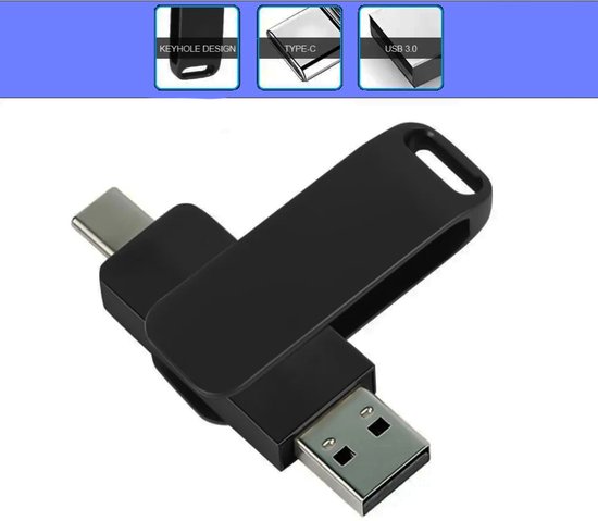 Femur 2-in-1 Usb Stick 32 GB - Geheugen Stick - Geheugenkaart - USB 3.0 & USB C... | bol