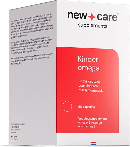 New Care Kinder omega omega 3 vetzuren - lemon - 90 capsules | bol