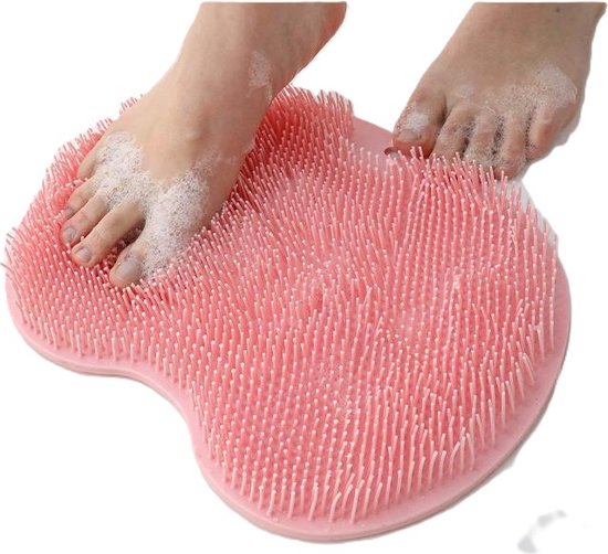 Twee-pack douchevoet scrubber mat rugwasser rug exfoliërende bad wasmat ...