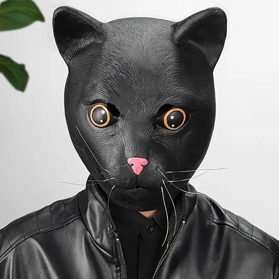 Zwarte kat masker - Poes masker - Dieren Masker - Grappig Masker ...