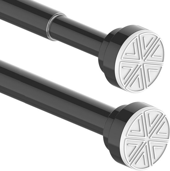 Douchegordijnstang zonder boren - Uitschuifbaar en roestvrij staal, 170-260 cm, effen... | bol