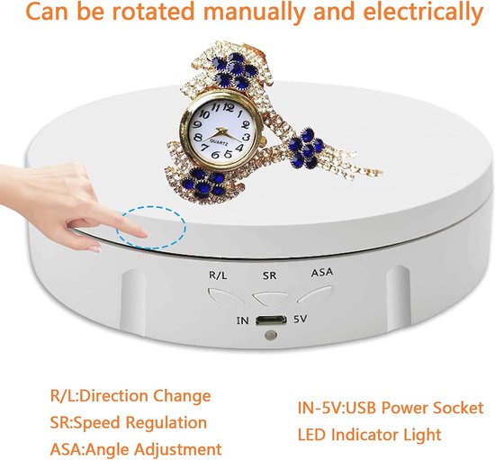 Elektrische Roterende Displaystandaard voor Fotografie - 360 Graden Gemotoriseerde... | bol